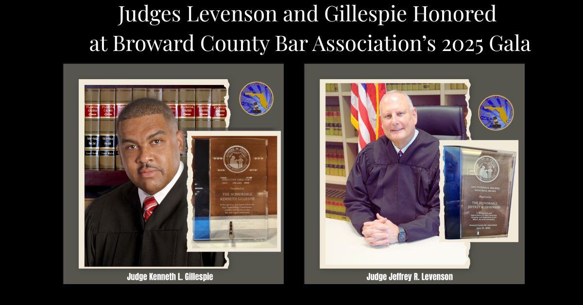 Judges Levenson and Gillespie Recognized at BCBA Gala for their ...